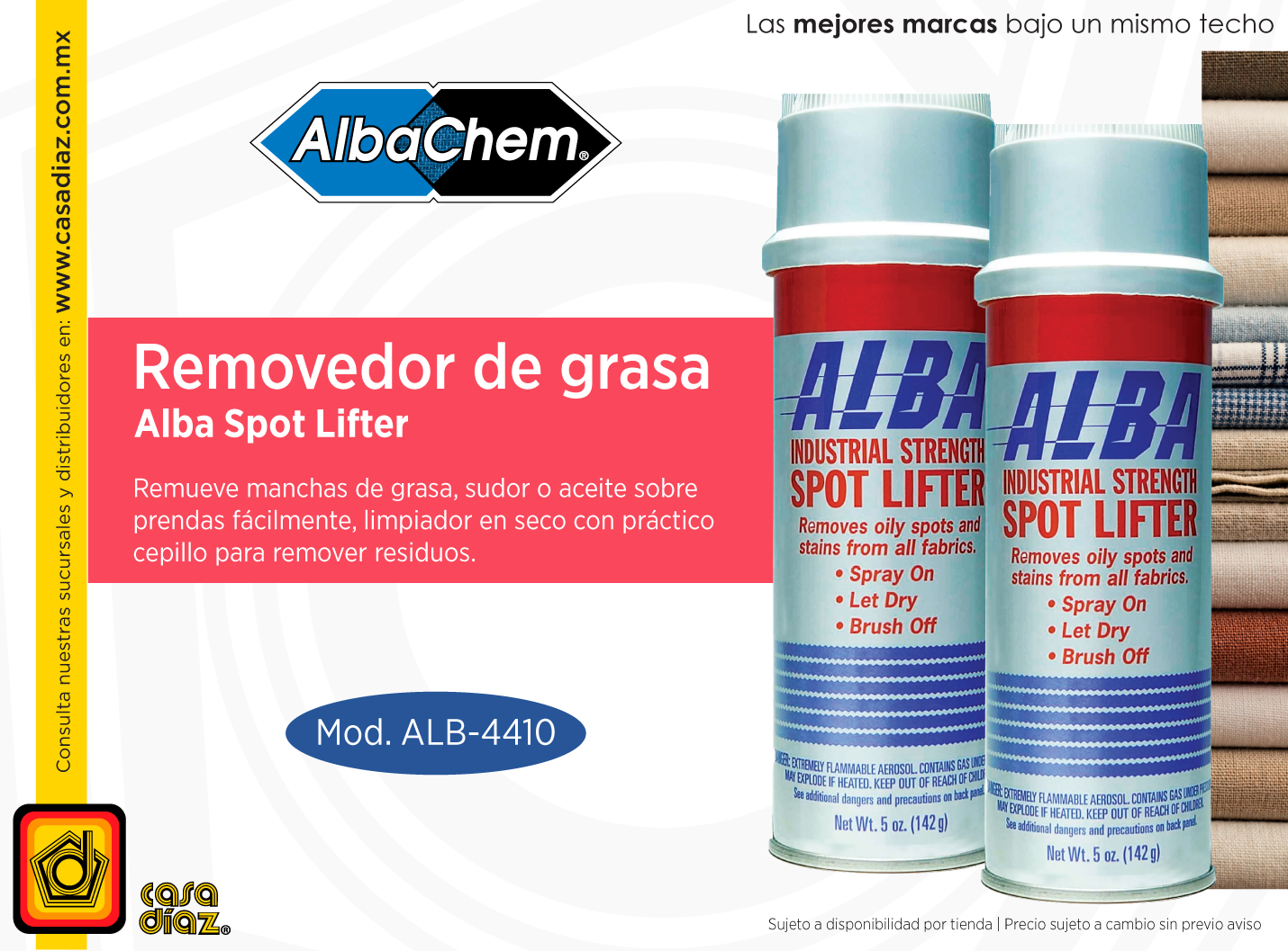 Desmanchadores, Adhesivos y Lubricantes Albachem, líder en la industria